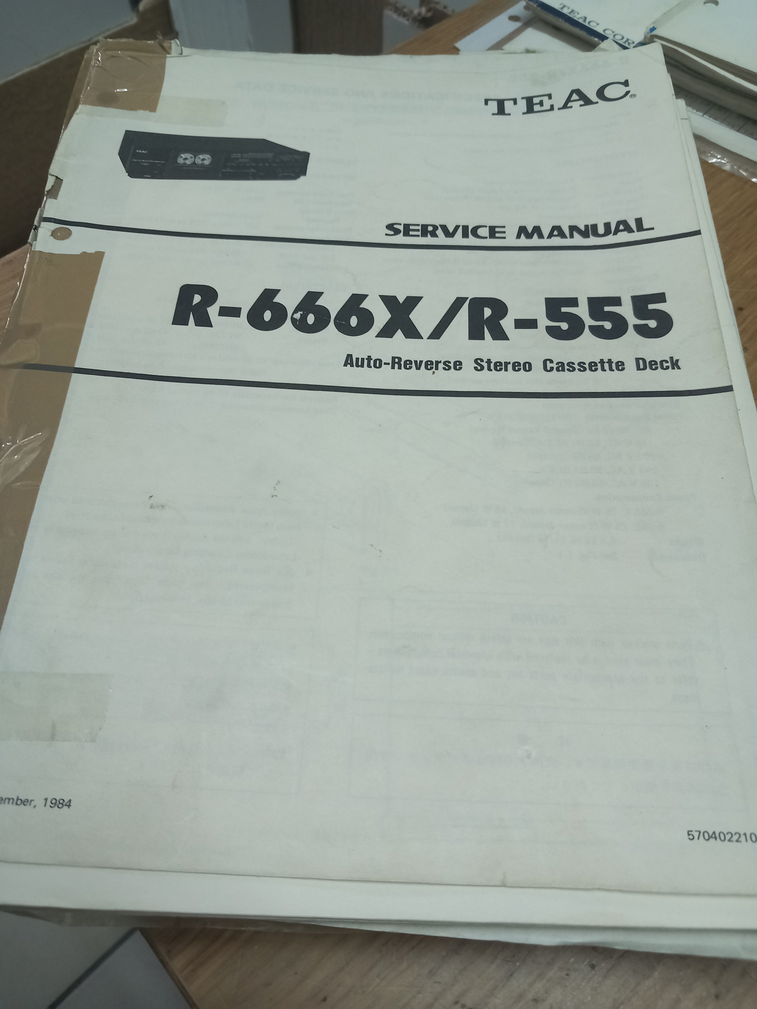 TEAC R-666X R-555 SERVICE MANUAL – Tascam Ninja