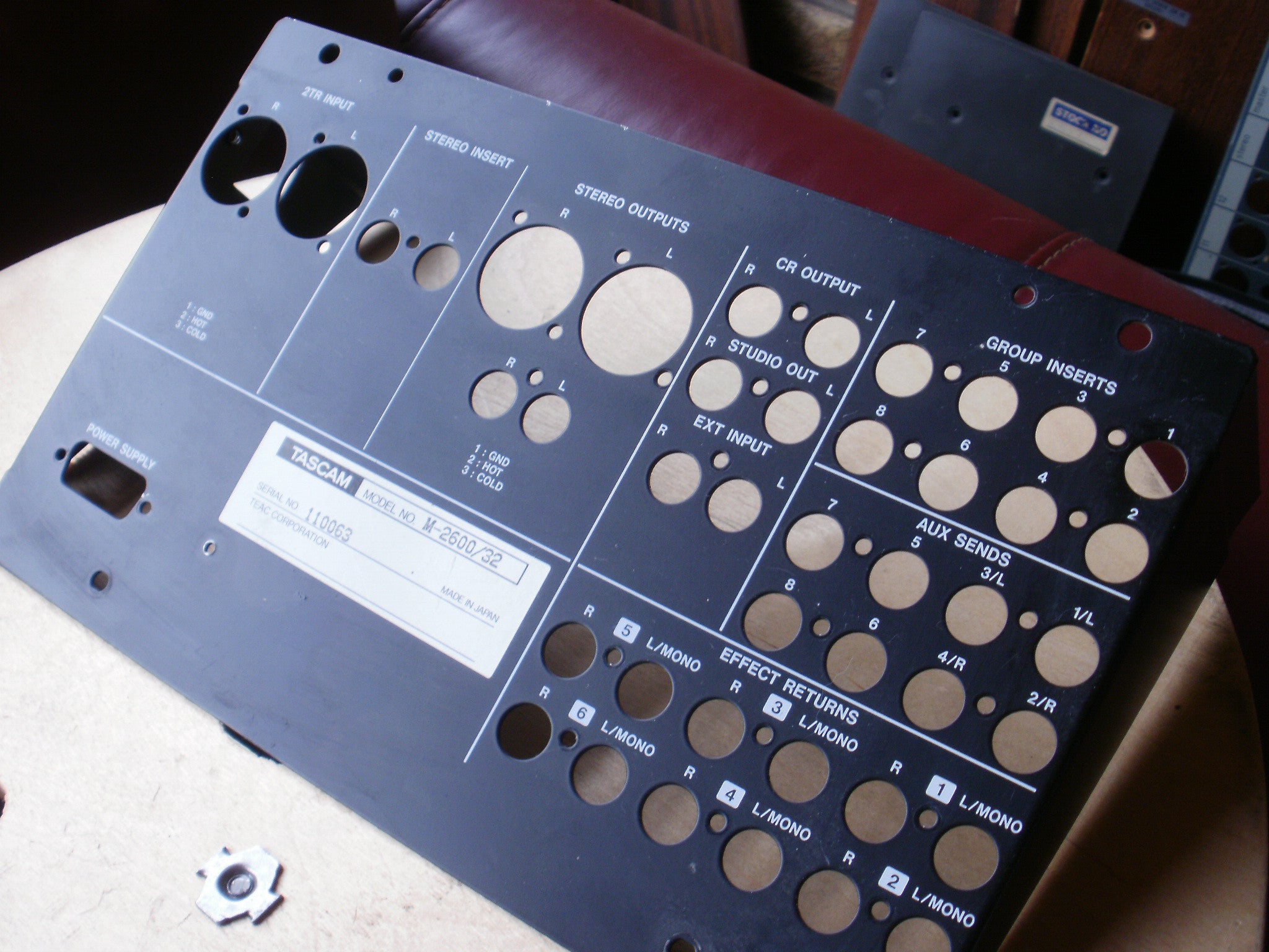 Tascam M2600 output panel – Tascam Ninja