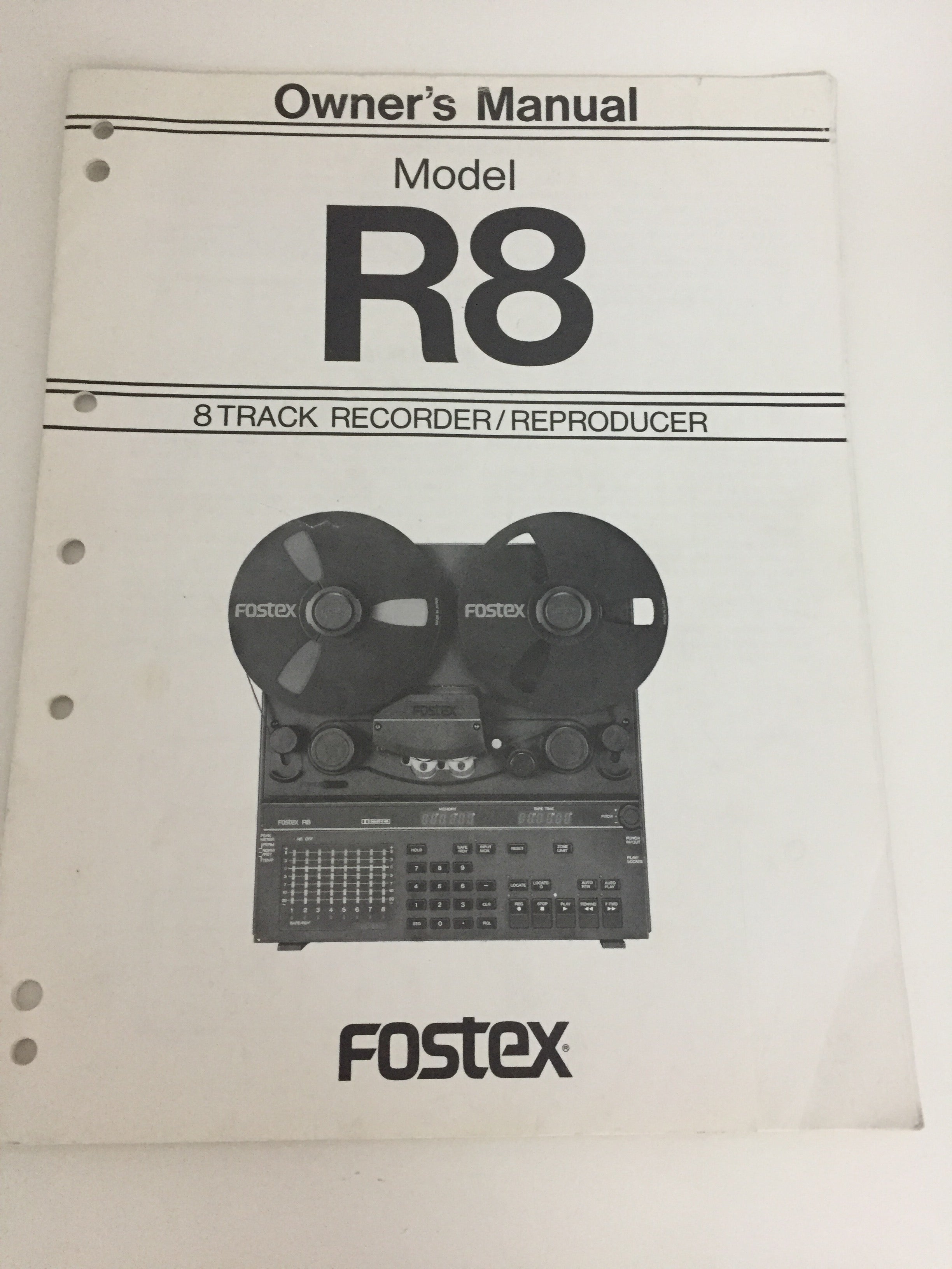 FOSTEX Model R8 8 TRACK RECORDER/REPRODUCER Owner's Manual – Tascam Ninja